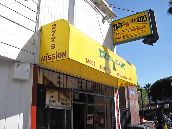That iconic yellow awning isn't just a sign&mdash;it's a beacon of hope for hungry souls wandering Mission Street in search of burrito perfection.