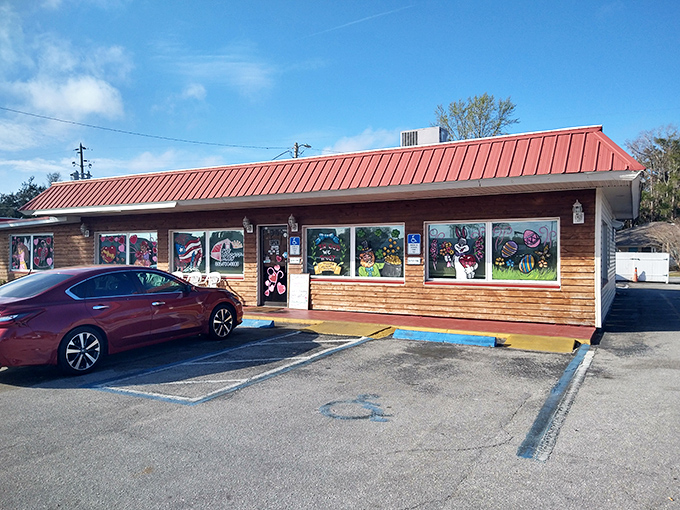 The unassuming exterior of The Biscuit Barn promises no frills, just thrills for your taste buds. Those plastic chairs outside? Florida's most coveted breakfast waiting room.