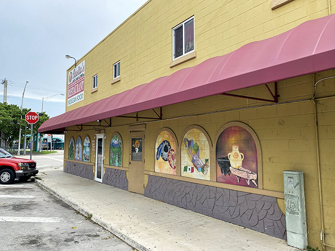 The sunshine-yellow exterior with its pink awning and vibrant murals isn't just inviting&mdash;it's practically shouting "authentic Mexican food happens here!"