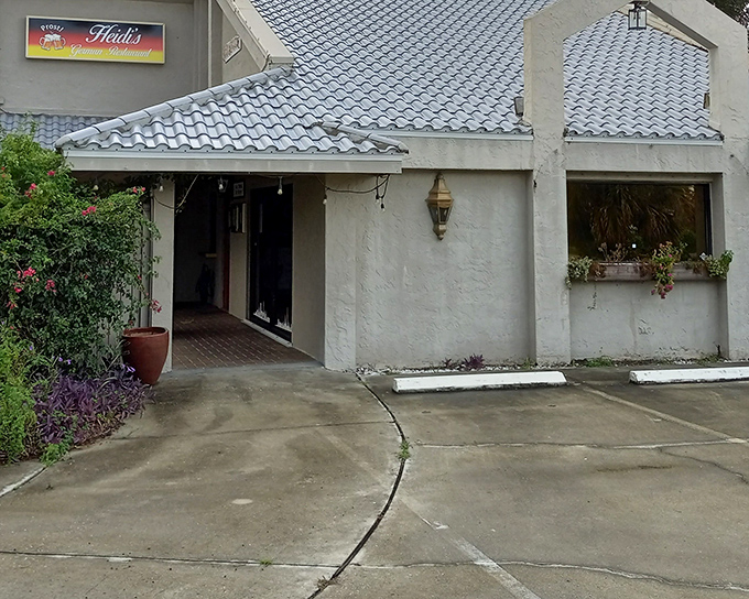 The unassuming exterior of Heidi's might fool you, but that blue-tiled roof and modest sign are like Germany's secret handshake in Fort Myers.