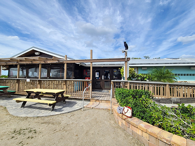 Blue skies, palm trees, and a weathered turquoise building &ndash; JB's Fish Camp isn't trying to impress you with flash. The seafood inside handles that job perfectly.