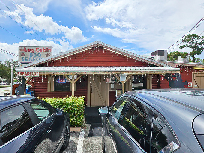 The unassuming roadside sign promises two of life's greatest pleasures: BBQ and seafood. In Florida's culinary landscape, this is the equivalent of finding buried treasure.