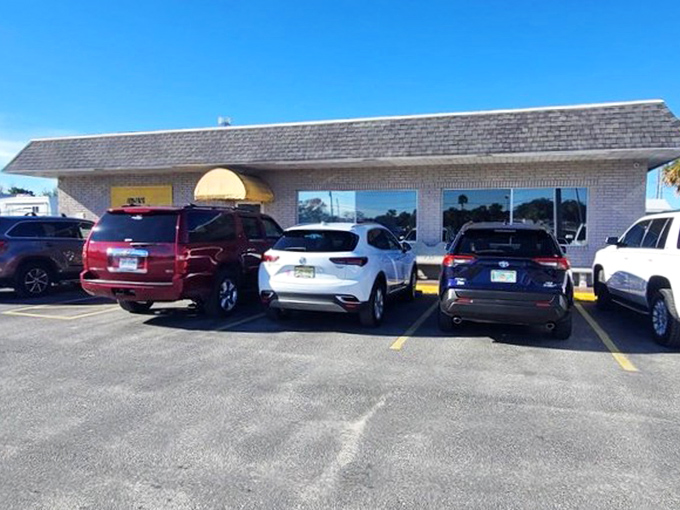 Don't let the modest brick exterior fool you&mdash;this unassuming building houses breakfast magic that has locals lining up before the doors even open.