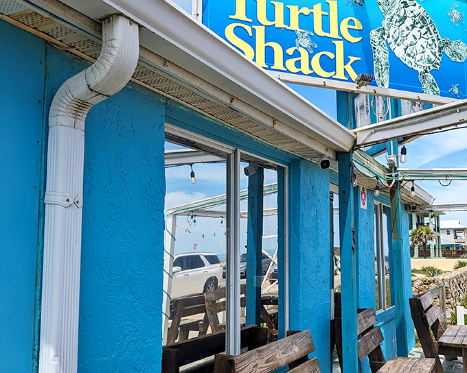 The little blue shack that could! Turtle Shack's unassuming exterior hides culinary treasures that have locals forming lines and visitors making detours.
