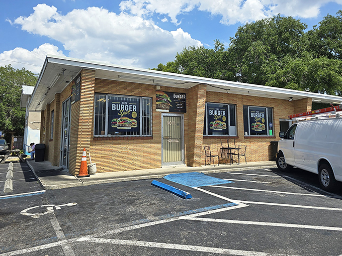 The unassuming yellow-brick exterior of Thee Burger Spot might not scream "food paradise," but like a good book, you shouldn't judge this burger joint by its cover.