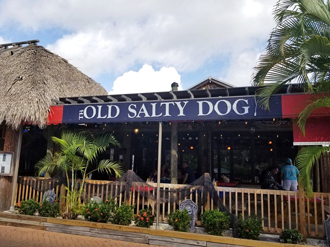 The thatched roof and weathered sign aren't just Florida kitsch&mdash;they're promises of the authentic coastal experience waiting inside this Siesta Key institution.
