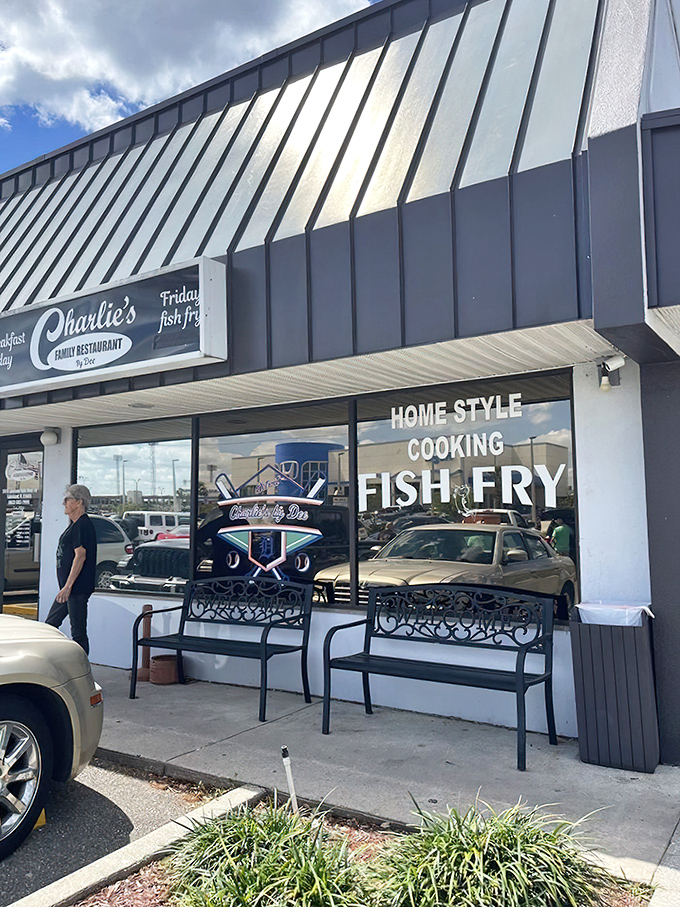 The unassuming exterior of Charlie's Family Restaurant hides culinary treasures within. Like finding a twenty in last year's winter coat &ndash; unexpected joy awaits!