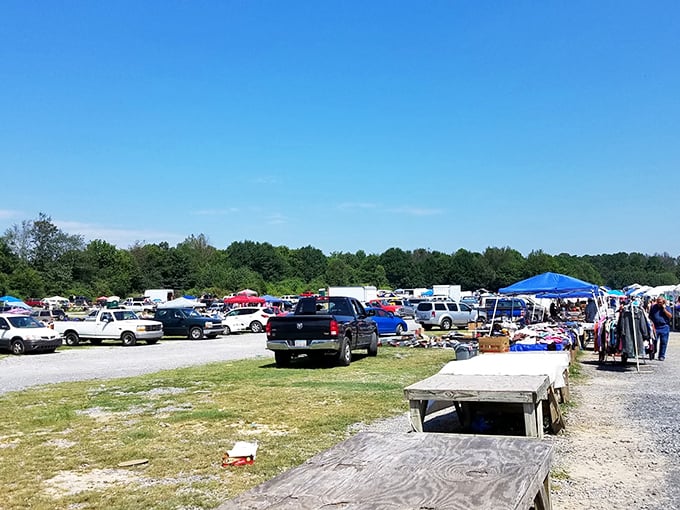 The covered walkways stretch like wooden-beamed tunnels to retail wonderland, where one person's castoffs become another's prized possessions.