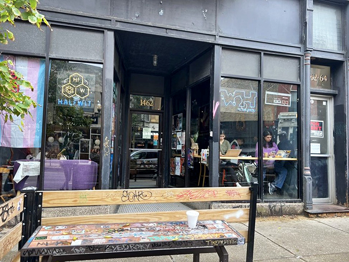The unassuming storefront on Milwaukee Avenue gives just a hint of the time-traveling adventure waiting inside. That hexagonal "W" logo? Your portal to the '80s.