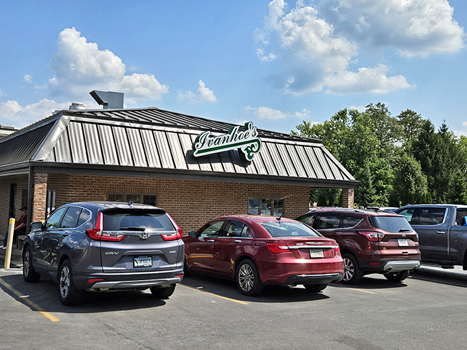 The unassuming brick exterior of Ivanhoe's stands like a humble guardian of frozen treasures. Small building, enormous reputation.