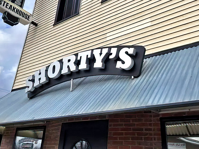 Shorty's welcoming brick fa&ccedil;ade with its iconic blue metal awning feels like a small-town secret you can't wait to share with friends.