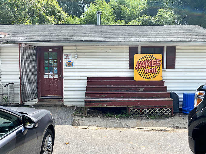 The unassuming exterior of Jake's Grill proves once again that in BBQ, appearances are deliciously deceiving. The best smokehouses often look like this&mdash;humble on the outside, heavenly on the inside.