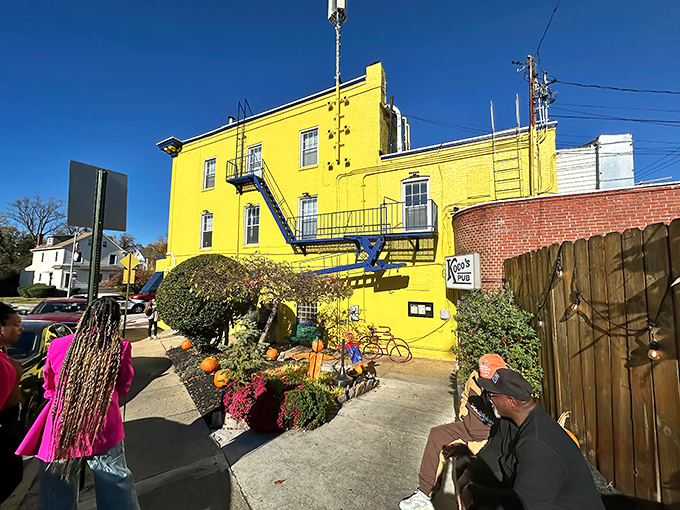 The sunshine-yellow exterior of Koco's Pub stands out like a beacon of culinary promise in Baltimore's Lauraville neighborhood. No fancy frills needed when what's inside is this good.