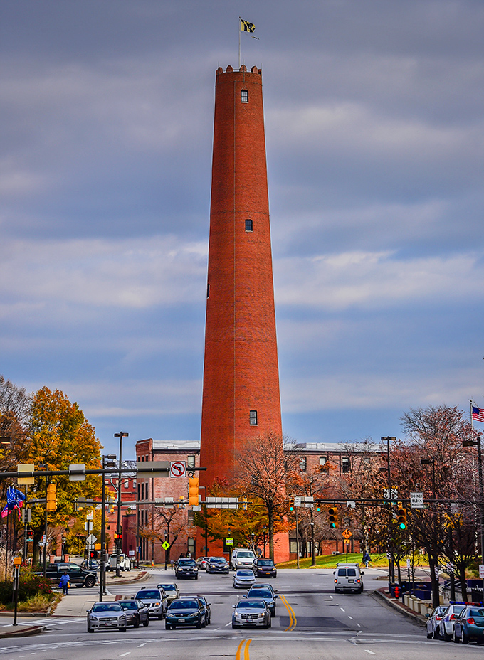 Rising 234 feet into the Baltimore skyline, this brick giant has been giving neck cramps to tourists since the 1800s. History with altitude!
