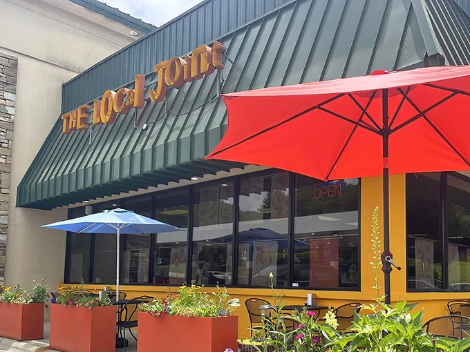 The Local Joint's cheerful exterior promises the kind of breakfast magic that makes early mornings worthwhile.