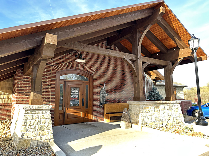 The impressive timber-framed entrance to Whitey's isn't just architectural eye candy&mdash;it's your gateway to burger nirvana in Richfield.