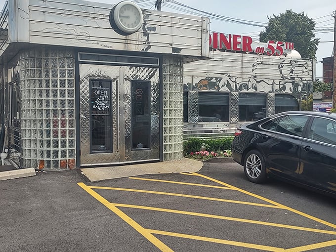The gleaming silver exterior of The Diner on 55th stands like a time machine in Cleveland's landscape, promising nostalgic flavors and bottomless coffee.