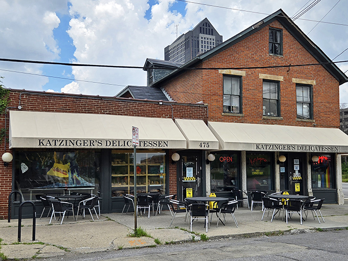The brick facade of Katzinger's stands like a time capsule in German Village, promising delicious nostalgia with every visit. No passport to New York required.