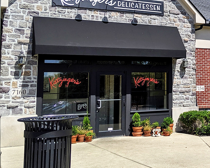 The stone facade of Katzinger's Dublin welcomes hungry pilgrims like a temple dedicated to the sandwich gods. Classic yet inviting.