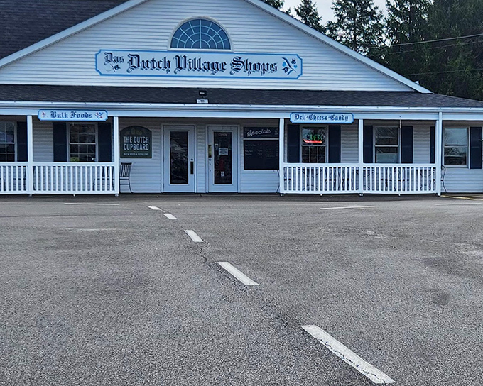 The unassuming exterior of Das Dutch Haus belies the culinary treasures within. Like finding a secret food paradise hiding in plain sight.