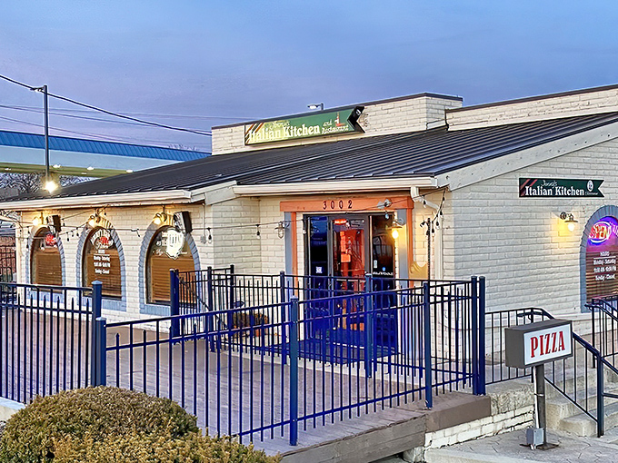 The unassuming exterior of Jimmy's Italian Kitchen proves once again that culinary treasures often hide in plain sight.