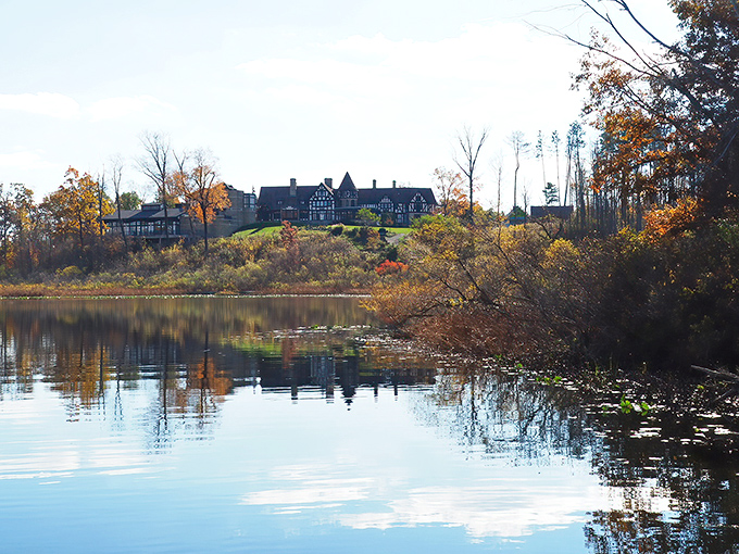 The Tudor-style manor crowning Punderson State Park looks like it was airlifted straight from the English countryside. Architectural grandeur meets Midwestern hospitality at its finest.
