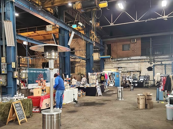 The industrial bones of Youngstown's manufacturing past create the perfect backdrop for treasure hunters seeking one-of-a-kind finds.