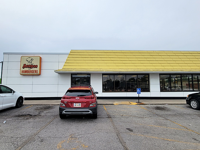 That iconic yellow roof and cheerful signage isn't just architecture&mdash;it's a beacon of burger bliss calling you home to Lima.