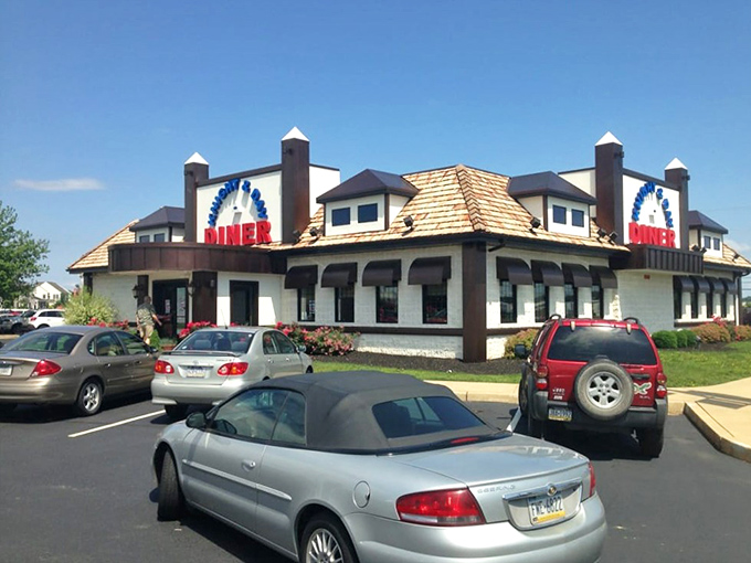 The classic stone facade of Knight & Day Diner stands proudly in Lititz, where comfort food dreams come true and calories don't count.