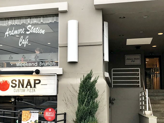 The unassuming entrance to bacon paradise. Like finding a secret doorway to breakfast nirvana in suburban Pennsylvania.