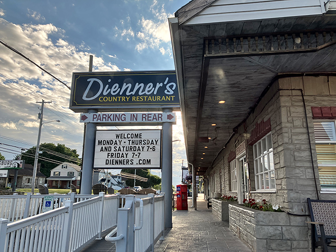 This charming country facade promises the kind of breakfast adventures that make early mornings worthwhile.
