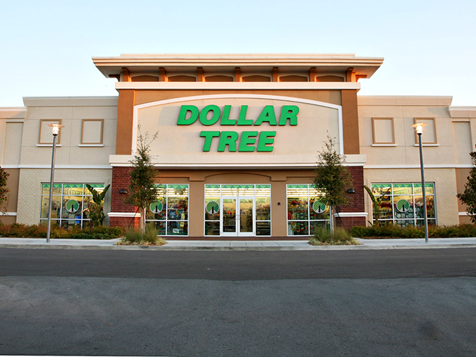 The unassuming facade of Dollar Tree in Lebanon, PA &ndash; where bargain hunters find their Shangri-La under those iconic green letters. 