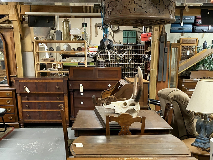 Every drawer in this antique dresser could hold a different decade's worth of memories&mdash;or your collection of vintage candy wrappers.