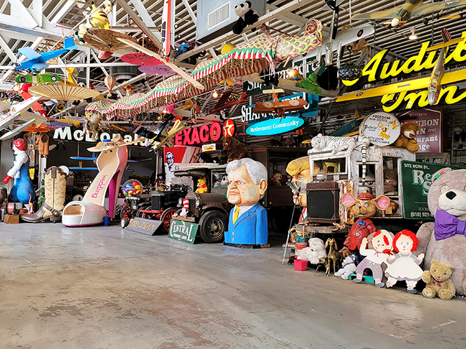 A kaleidoscope of nostalgia explodes in this ornate mechanical music machine display, where carnival dreams and childhood memories collide in technicolor glory.