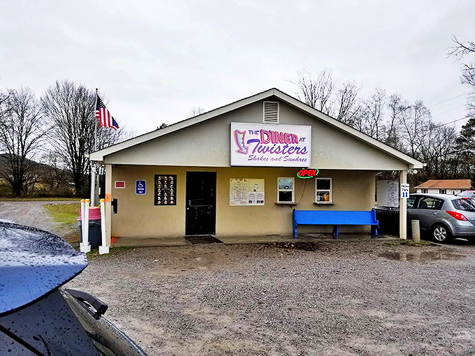 The humble exterior of The Diner at Twisters belies the culinary treasures within. Sometimes the best food comes from the most unassuming places.
