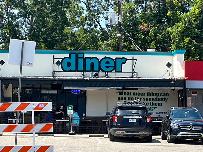 The unassuming exterior of Phoebe's Diner on Oltorf Street hides culinary treasures that locals line up for. Worth every minute of the wait.
