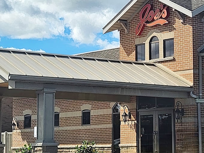 The brick facade whispers promises of sandwich perfection waiting inside this Rocky River treasure.