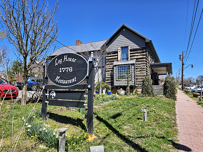 This isn't just a restaurant—it's a time capsule with a menu. The Log House's weathered exterior promises authentic Virginia hospitality inside those historic walls.
