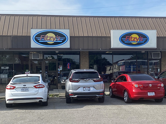 That classic diner exterior practically screams "come in for the best breakfast of your life!"
