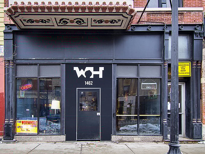 The unassuming storefront on Milwaukee Avenue gives just a hint of the time-traveling adventure waiting inside. That hexagonal "W" logo? Your portal to the '80s.