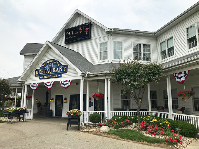 The classic white clapboard exterior with its welcoming porch practically whispers, "Come in, loosen your belt, and stay awhile."
