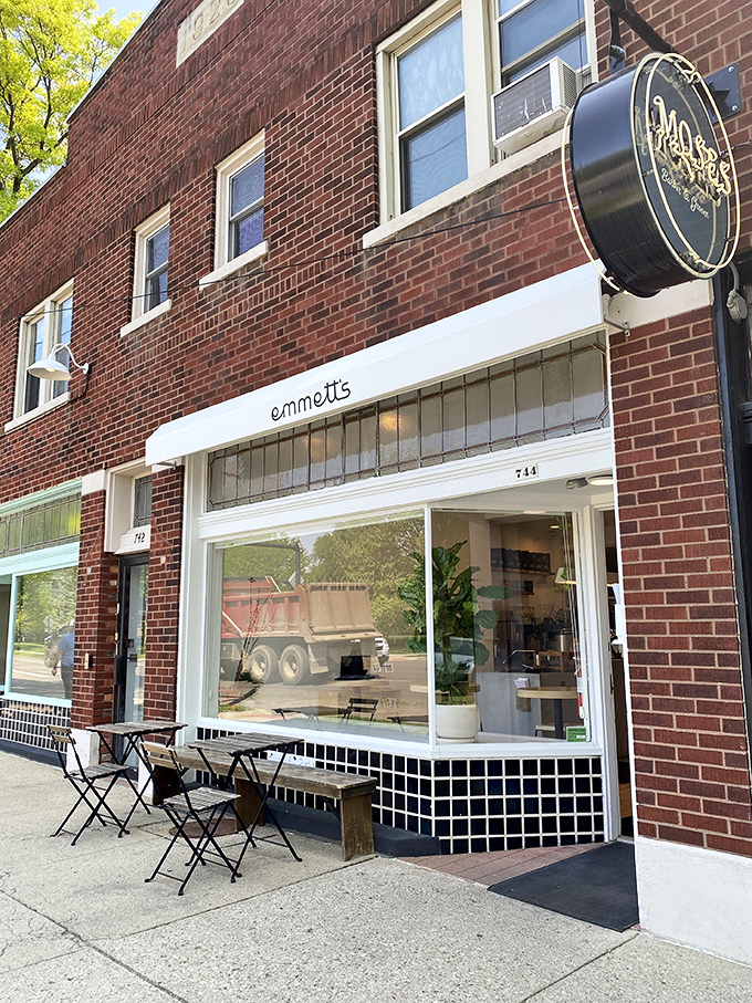 Minimalist charm in brick and mortar&mdash;Emmett's unassuming exterior belies the breakfast revolution happening inside this Columbus hotspot.