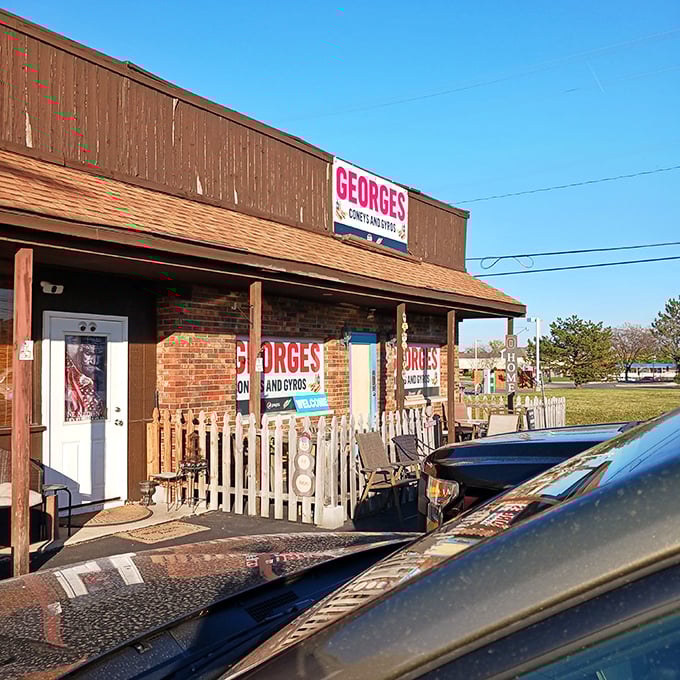 The unassuming brick exterior of George's might not stop traffic, but locals know this modest fa&ccedil;ade hides culinary treasures worth any detour.