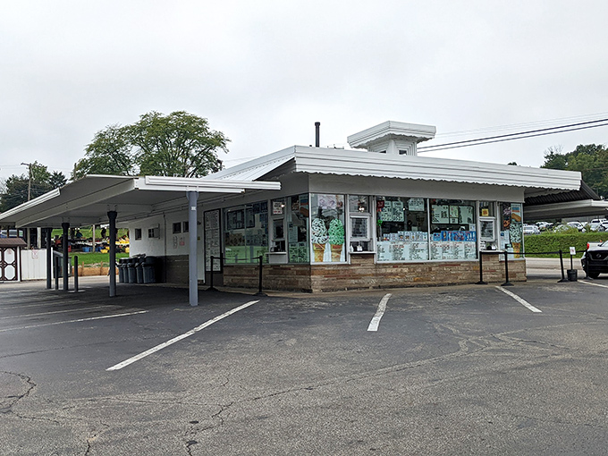 Classic drive-in architecture that makes your heart skip like hearing your favorite oldies song on the radio.