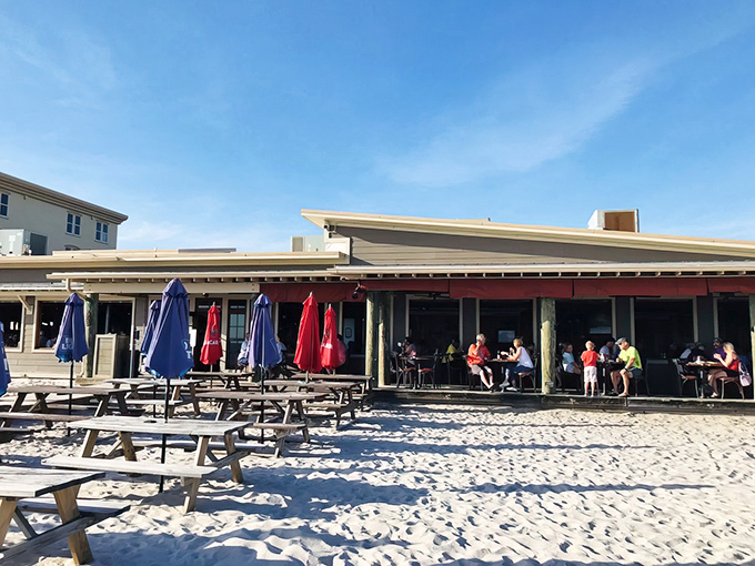Paradise doesn't need fancy architecture&mdash;just a weathered wooden deck, sugar-white sand beneath, and the promise of seafood that was swimming this morning.
