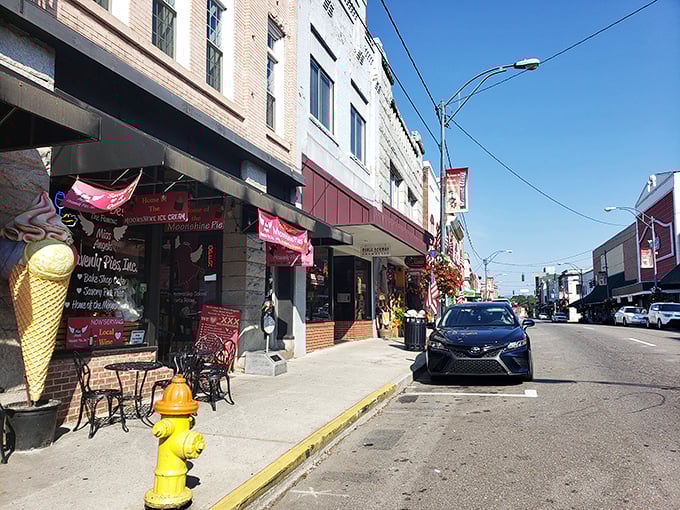 The storefront beckons like a siren song, with that giant ice cream cone sculpture practically daring you to walk past without stopping.