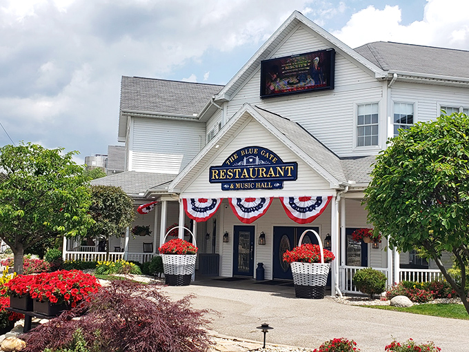 The classic white clapboard exterior with its welcoming porch practically whispers, "Come in, loosen your belt, and stay awhile."