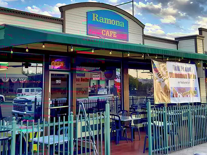 The holy grail of cinnamon rolls announces itself with no subtlety. When a banner this bold makes a promise, you better believe they can deliver.