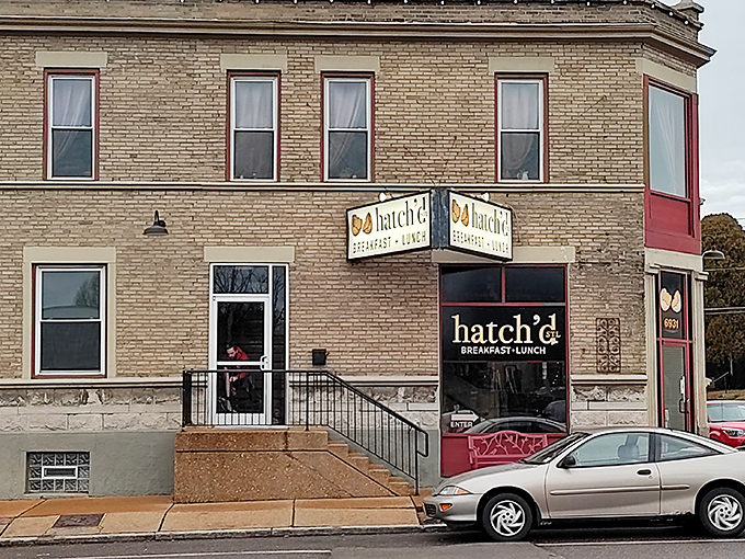 The corner brick building with its red accents practically winks at you &ndash; hatch'd STL stands ready to transform your morning from mundane to magnificent.