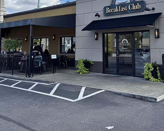 The sunshine-yellow exterior of The Breakfast Club isn't just a building—it's a morning beacon of hope for the hungry souls of Lebanon.
